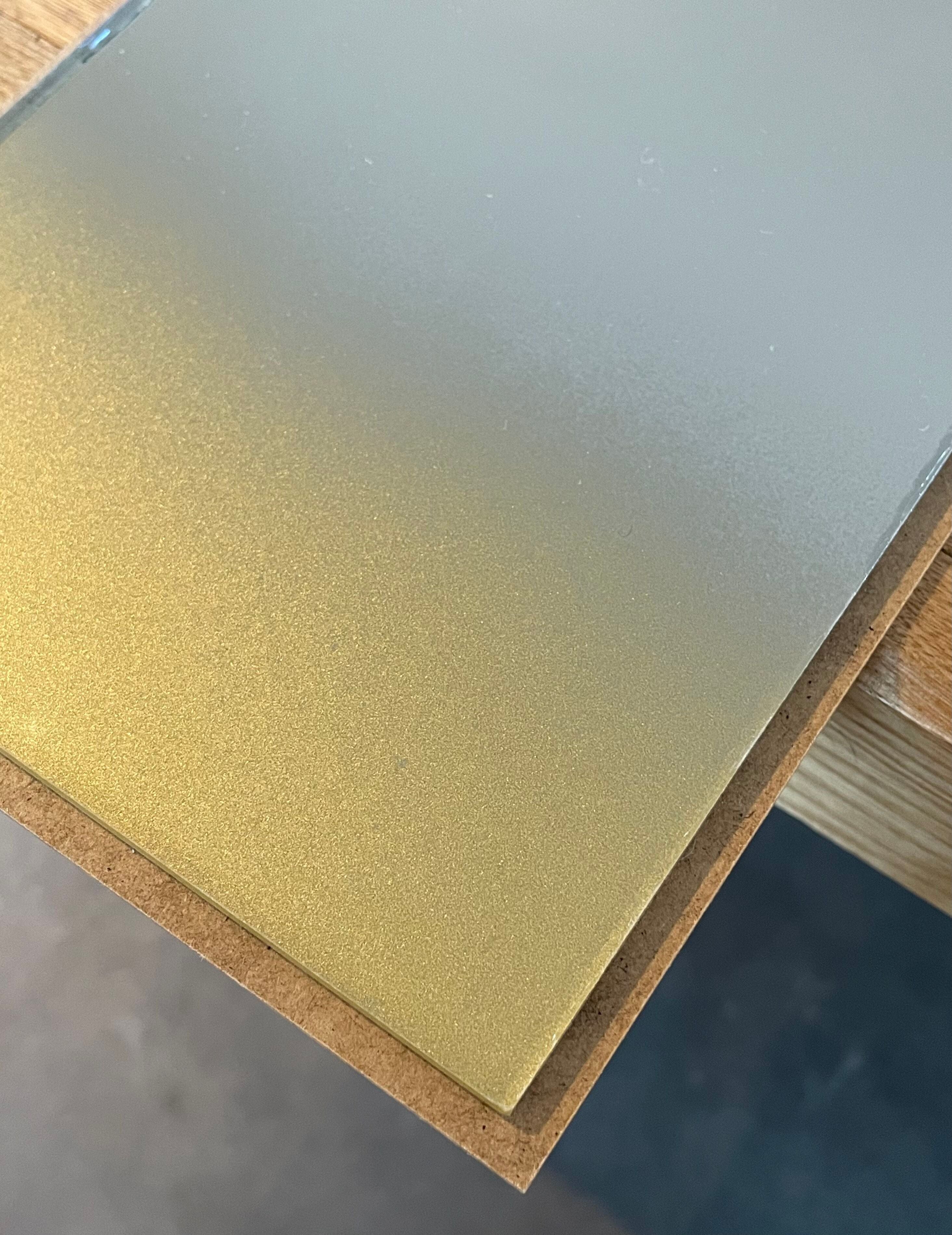 Gold Ombré on Clear Antiqued Mirror | Rough Old Glass