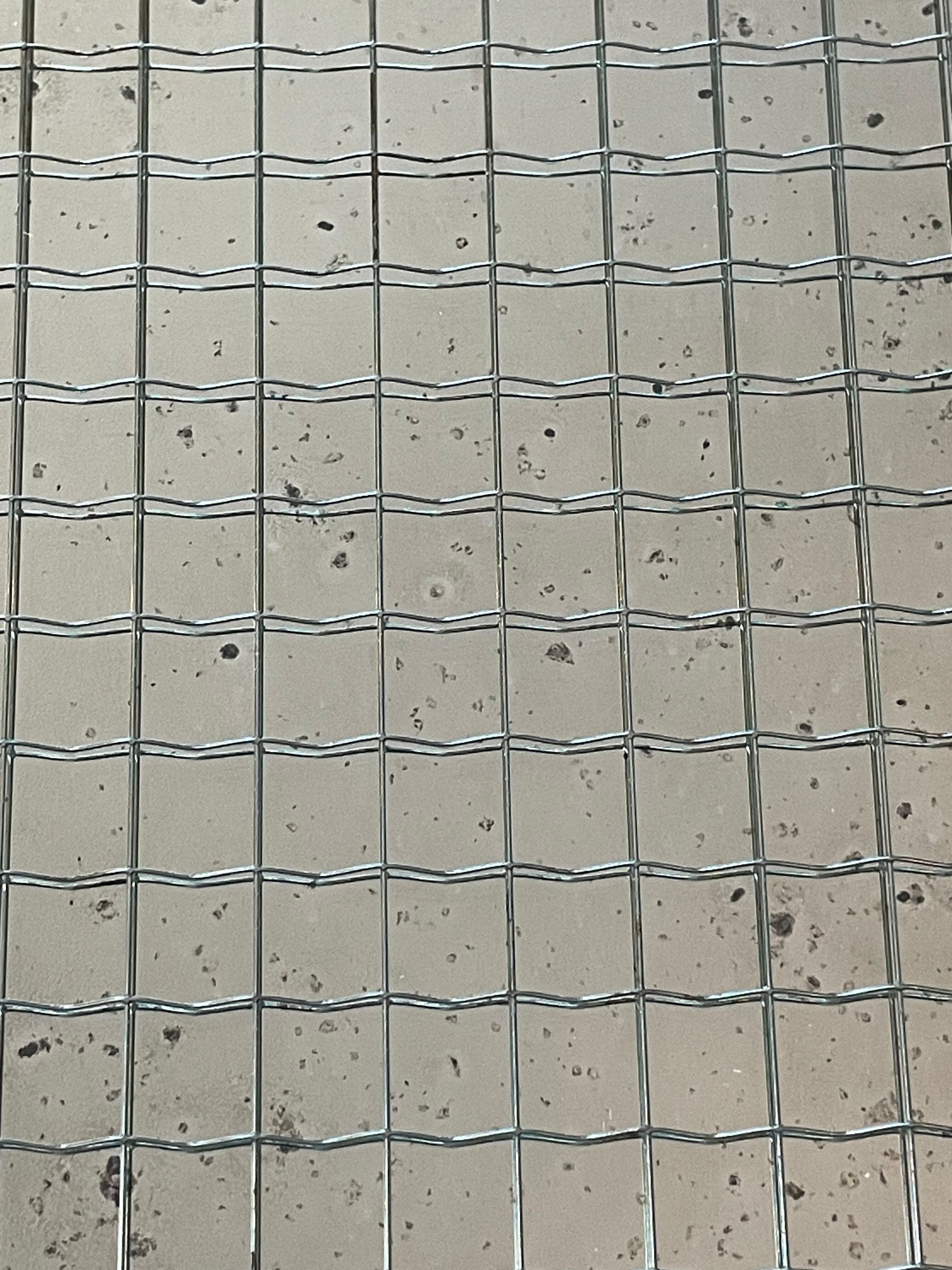 Horizontal Wire Mesh Antiqued Mirror | Rough Old Glass