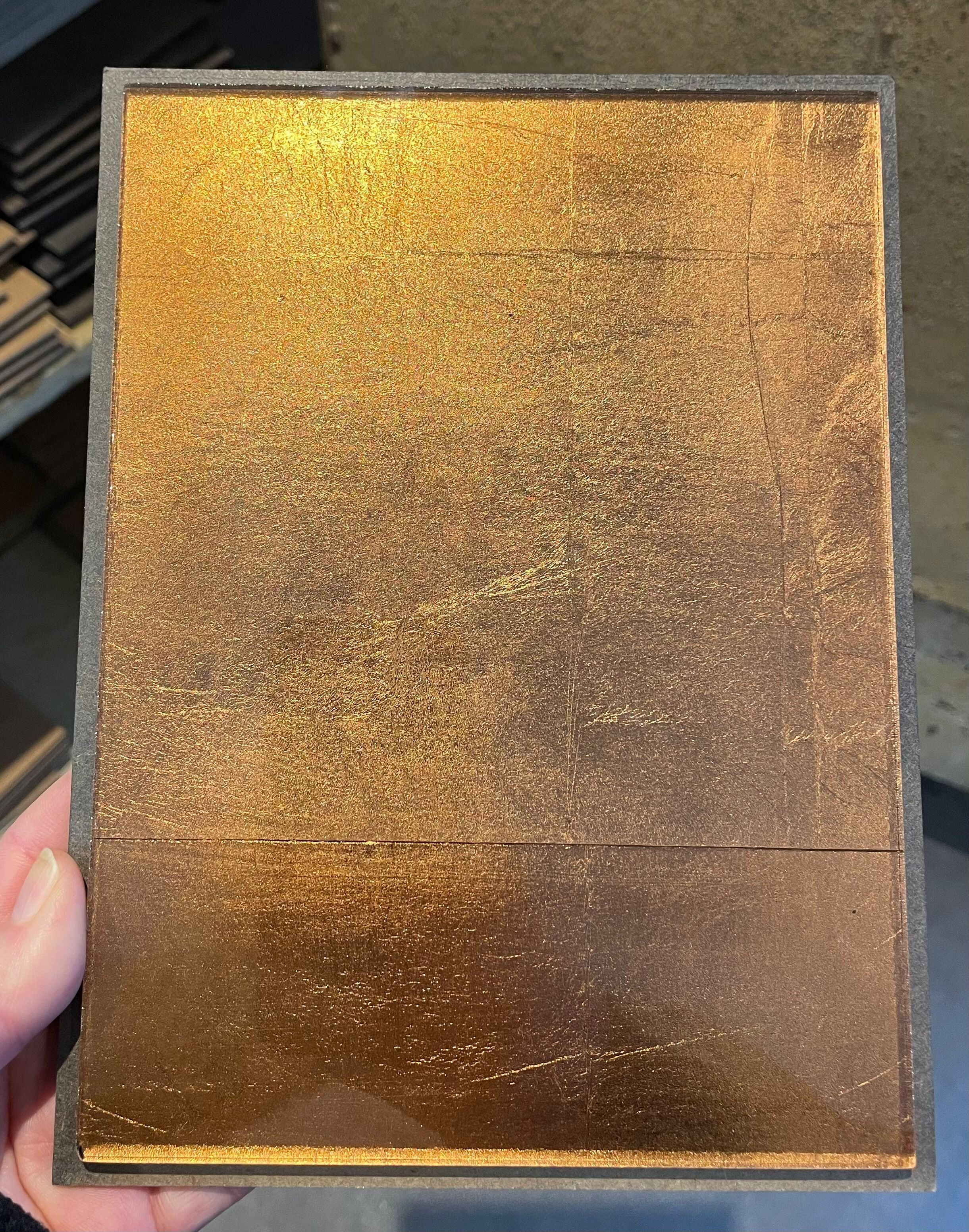 Morwellham on Bronze Tinted Glass Sample