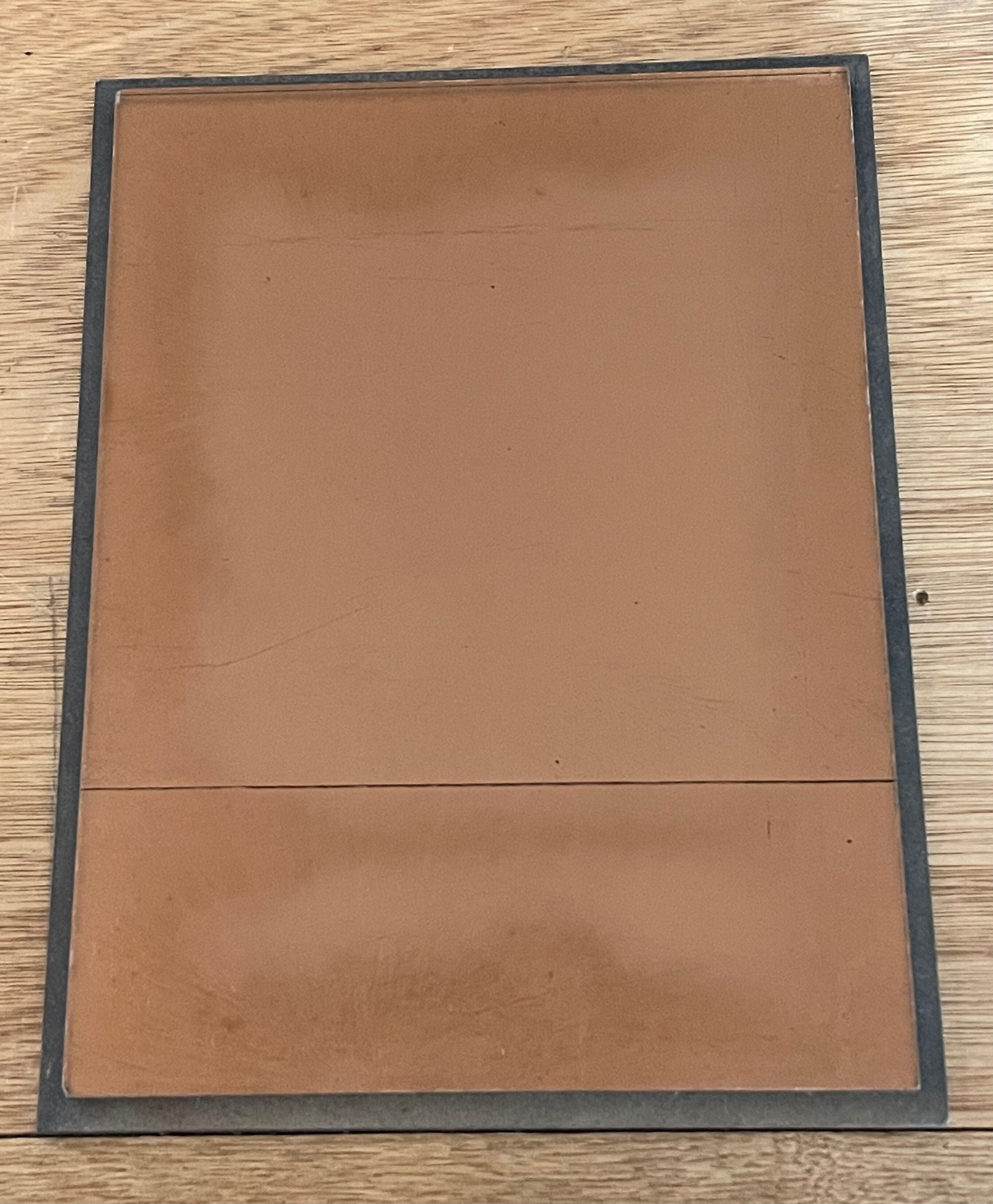 Morwellham on Bronze Tinted Glass Sample