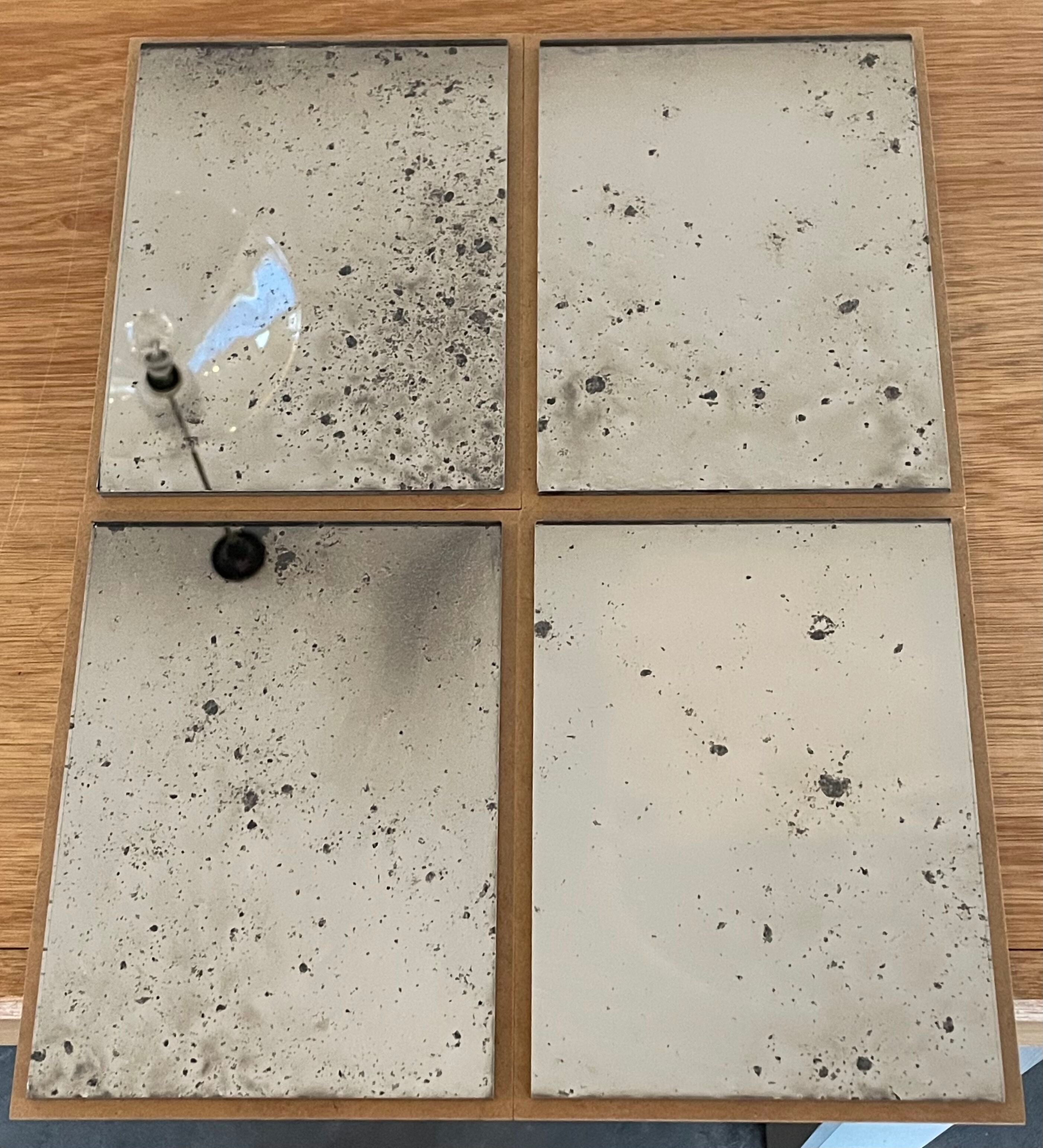Antiqued Mirror Glass Finish Samples | Rough Old Glass