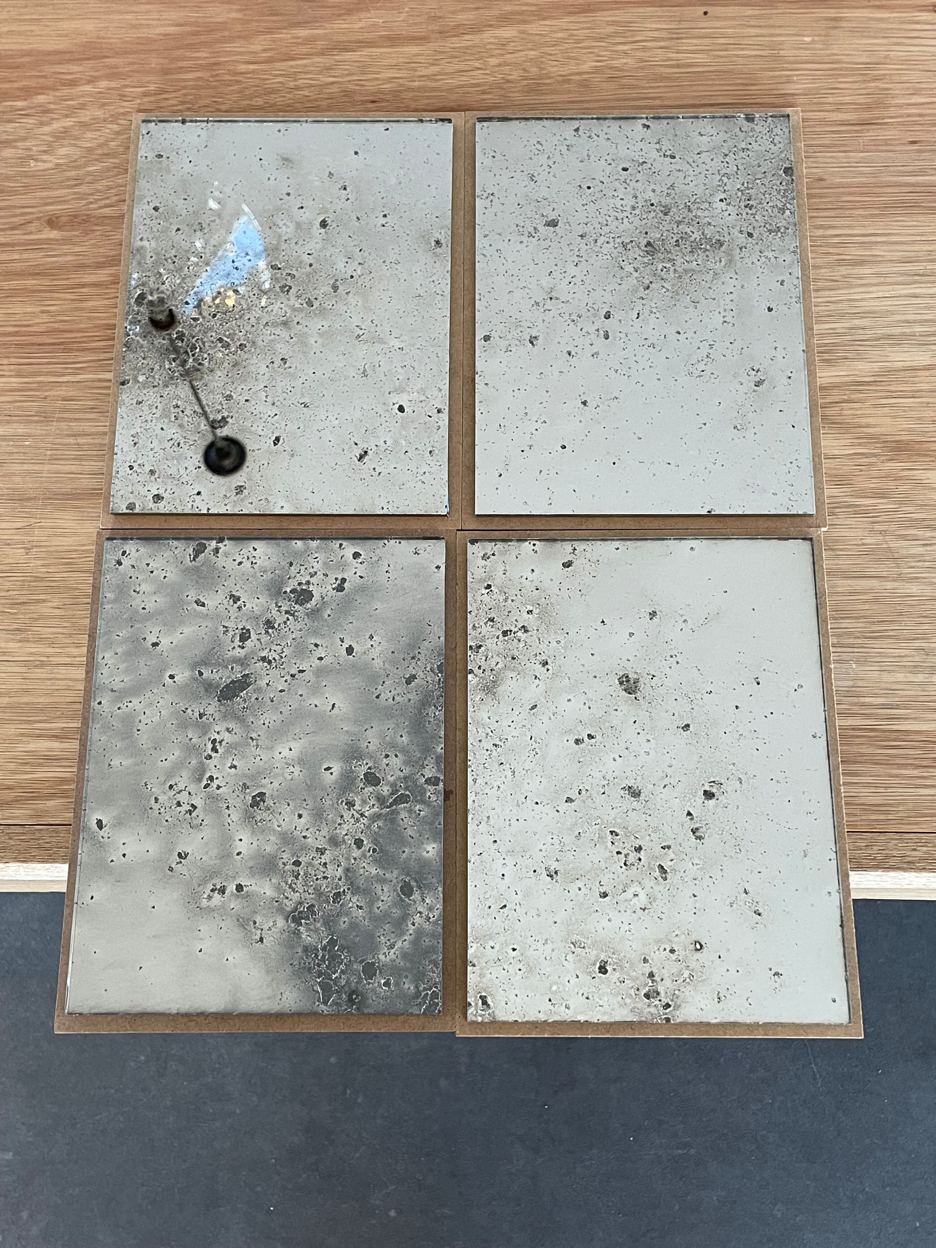 Vintage with Bronze Backing Paint Antiqued Mirror Finish | Rough Old Glass