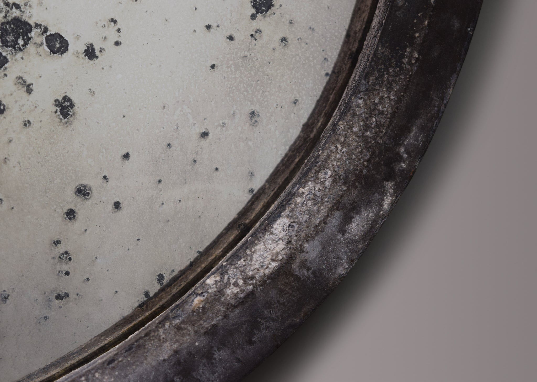 French Zinc Window Mirror | Rough Old Glass