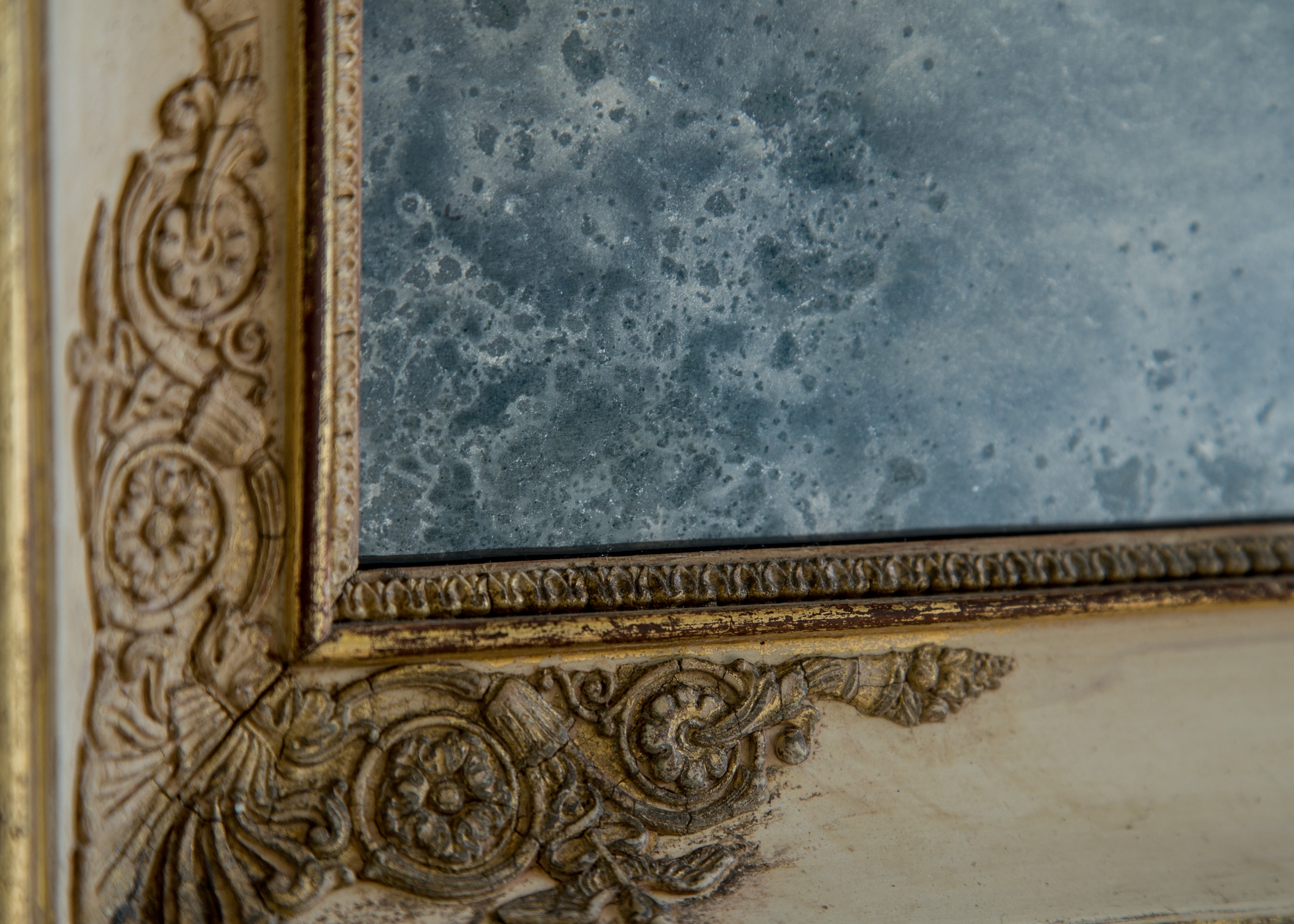 French Gesso & Gilt Mirror - SOLD