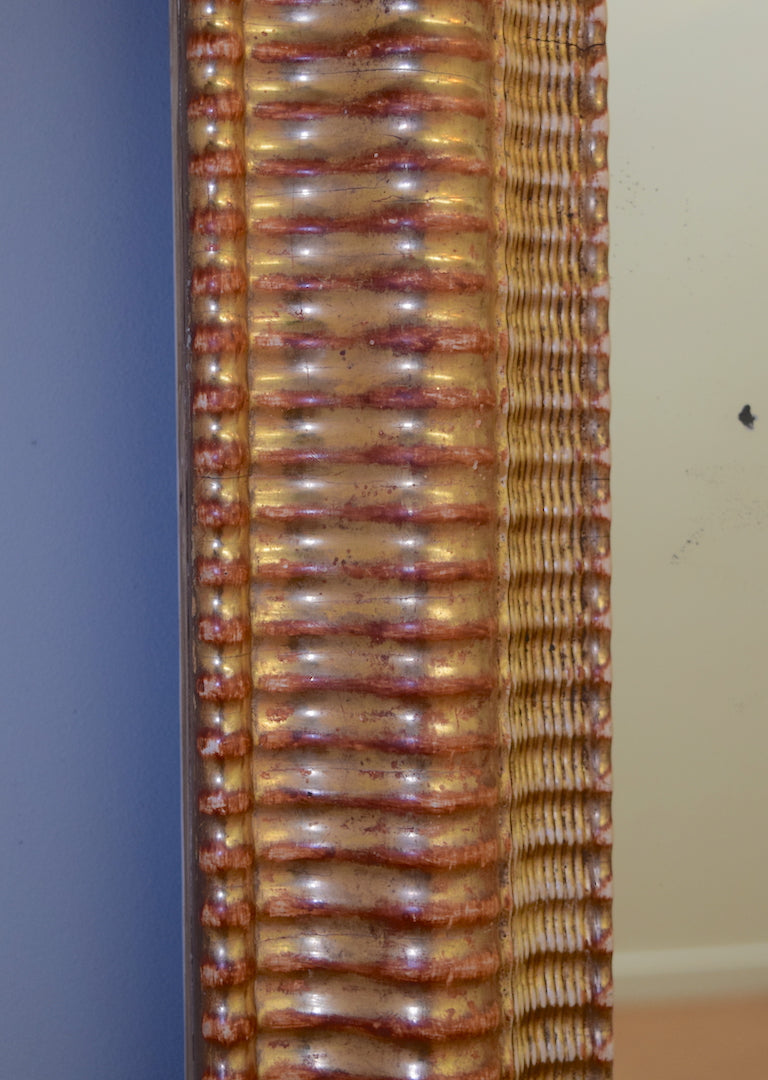 Gold Gilt Ripple Mirror | Rough Old Glass