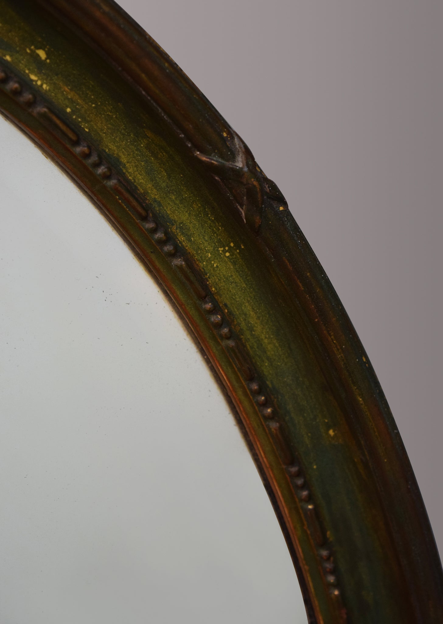 Verdigris Oval Mirror